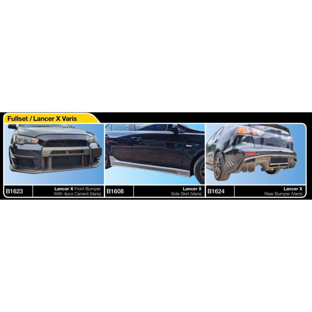 Proton inspira Mitsubishi Lancer Gt Varis bodykit body kit front side ...