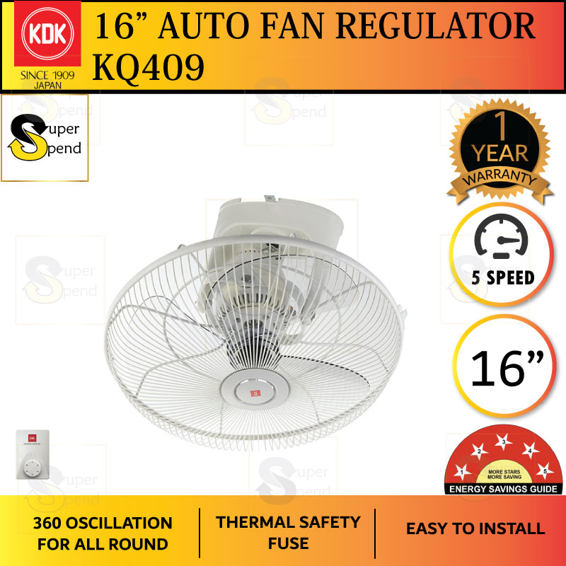 [ Mistral ] 16" Auto Fan KQ409 F-MQ409 MAF-16F MAF16F | Shopee Malaysia