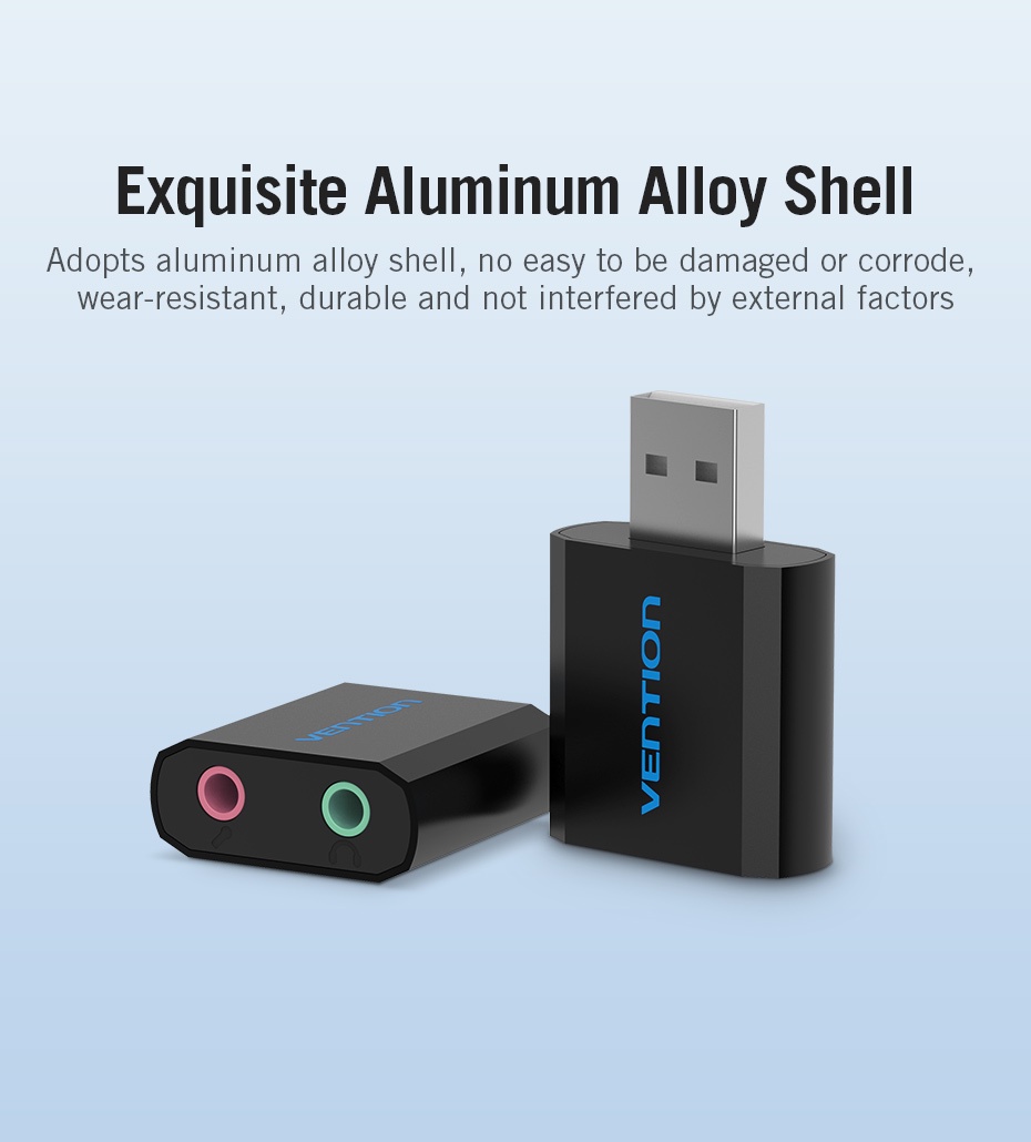 Vention USB Audio Adapter, Plug and Play External Sound Card for ...