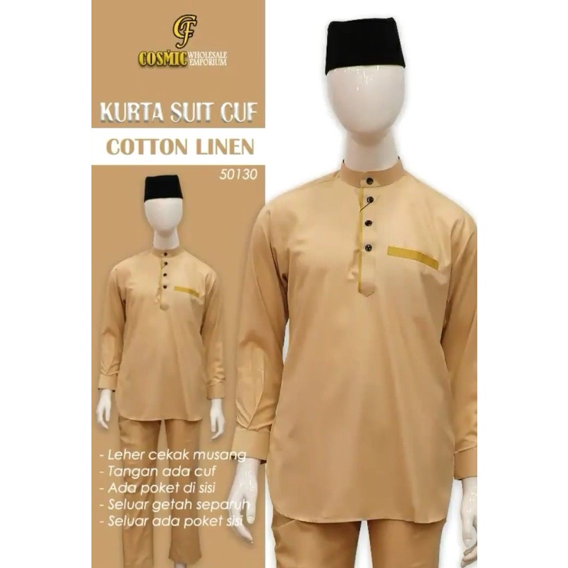 KURTA LELAKI SET SELUAR (CUFF) | Shopee Malaysia