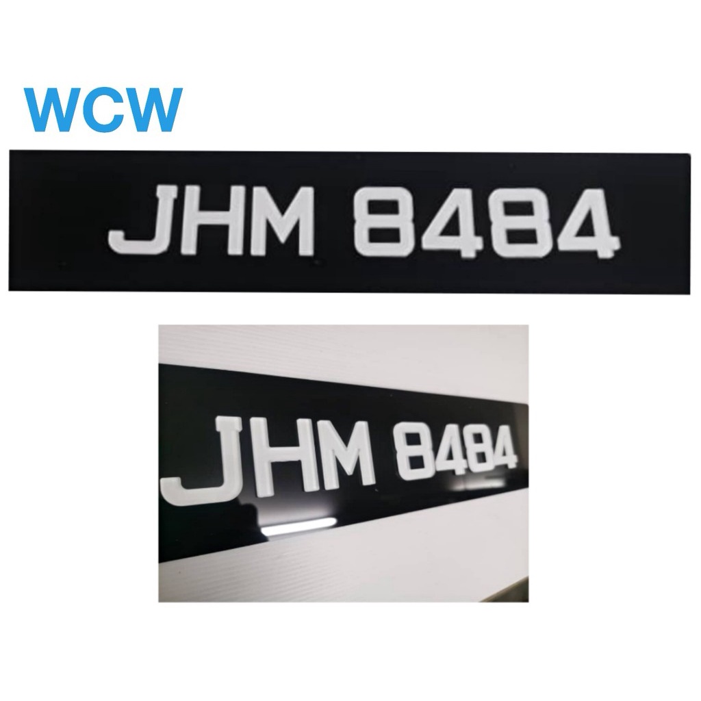 New Design!!! (Code: WCW) Nombor Kereta 3D Krystal / 3D Crystral Car ...