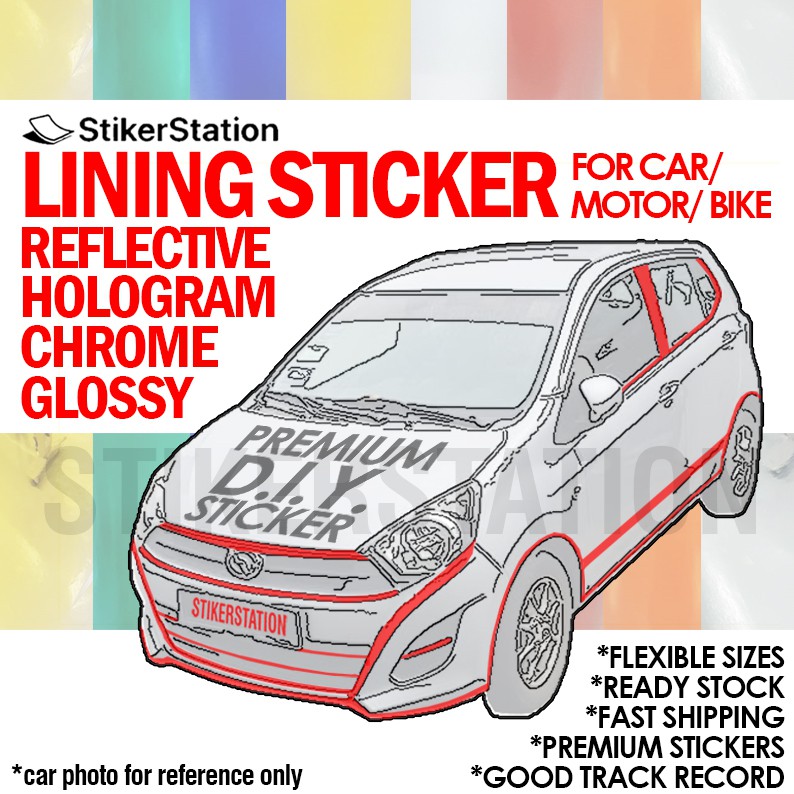 STICKER LINING KERETA Motor Lining Sticker Skirting Lining Myvi Axia ...