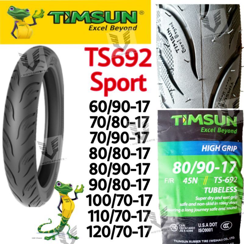 TIMSUN TAYAR TS692 SPORT EXCEL BEYOND HIGH GRIP TYRE 692 LC135/Y15ZR ...