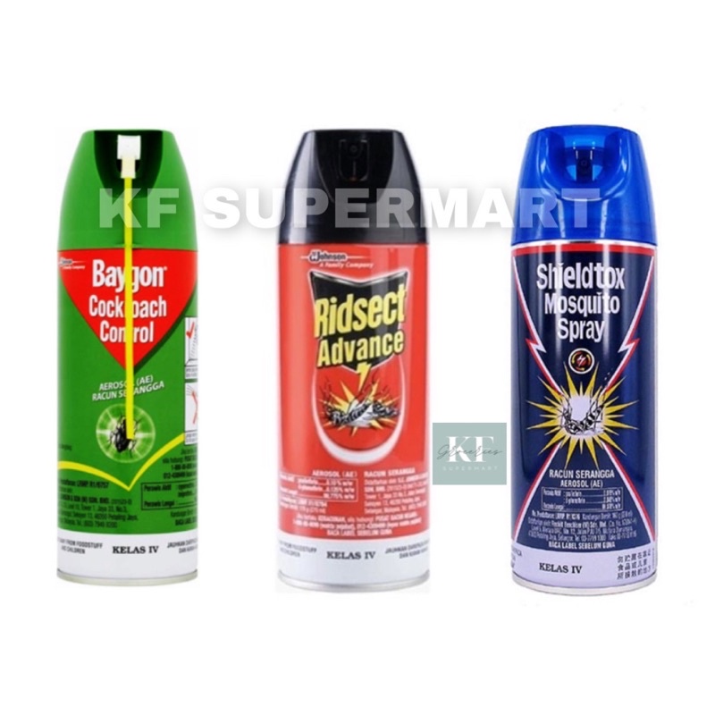 Baygon | Ridsect | Shieldtox Mosquito & Cockroach Spray 270ML 杀虫剂 ...
