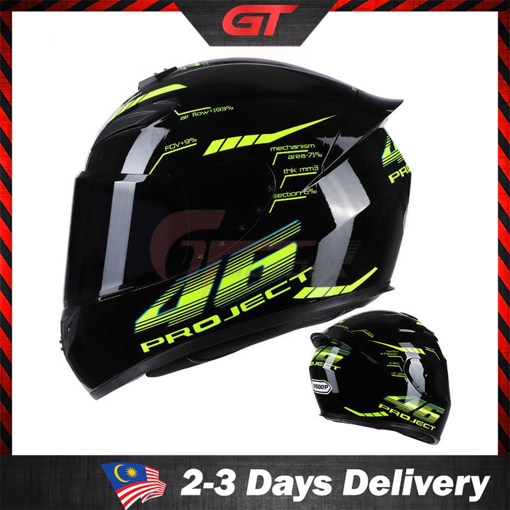 GTmotor Motorcycle Racing Full Face Helmet 46 Project Sport Helmet ...