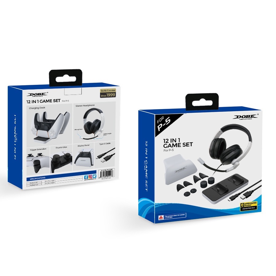 PS5 Multifunctional 12 in 1 Charging base ,Stereo headset, Handle ...