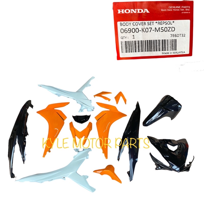WAVE DASH110 NEW FI BODY COVER FULL SET REPSOL ORIGINAL HONDA 100% | Shopee Malaysia