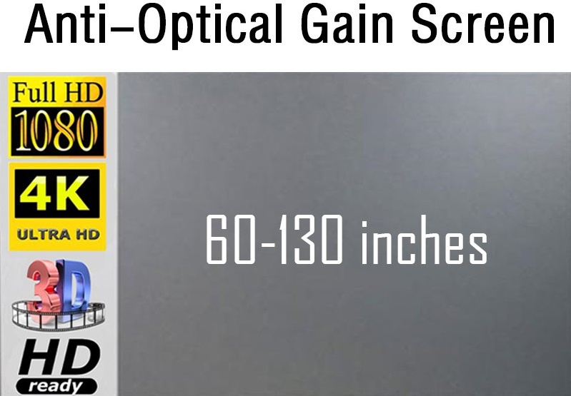 4K Projector Screen Wall Anti Light 60-130 Inch Portable Foldable Kain ...
