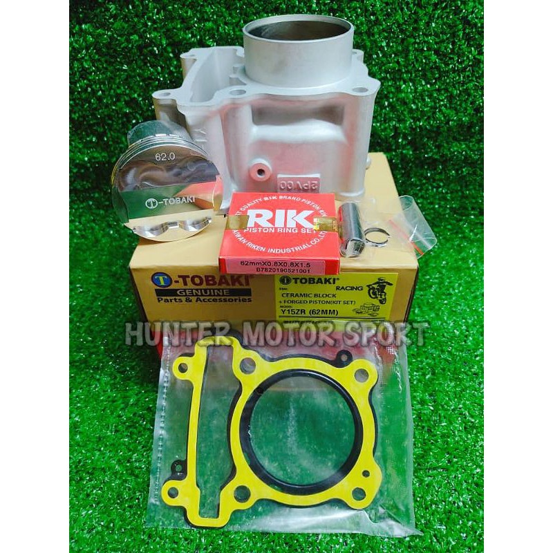 Yamaha Y15 v1/v2 Racing block set Ceramic 62mm/63mm (forged piston ...