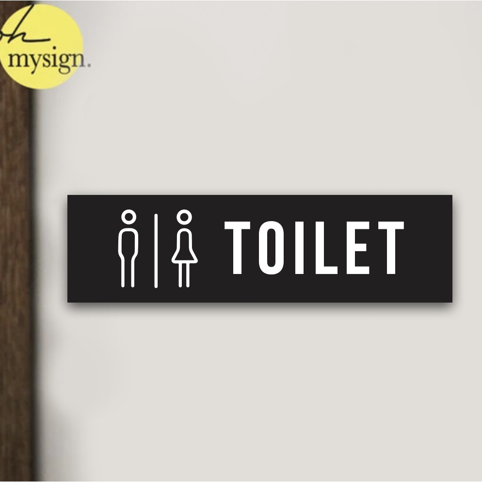 Toilet Acrylic Sign | Acrylic Signage WC | Toilet Door Label | Shopee ...