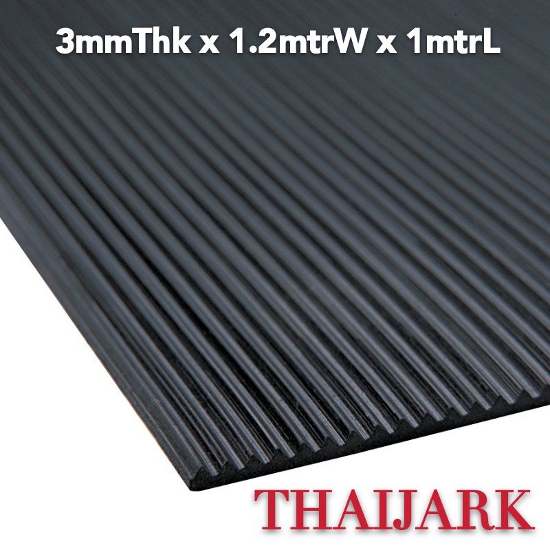 Ribbed Rubber Mat, Size: 3mm x 1.2mtrW x 1mtrL,Corrugated Rubber Mat ...