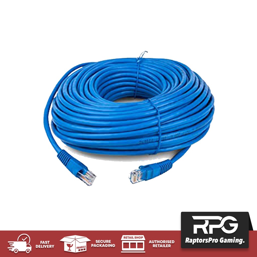 (READY STOCK) 5m / 10m / 20m / 30m / 50m RJ45 LAN Network Cable CAT6 ...