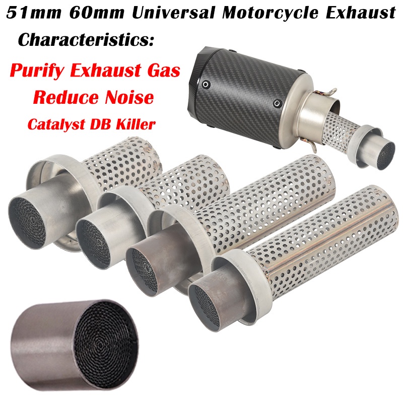 Universal 51mm 60mm Motorcycle Exhaust Escape Modified Muffler ...