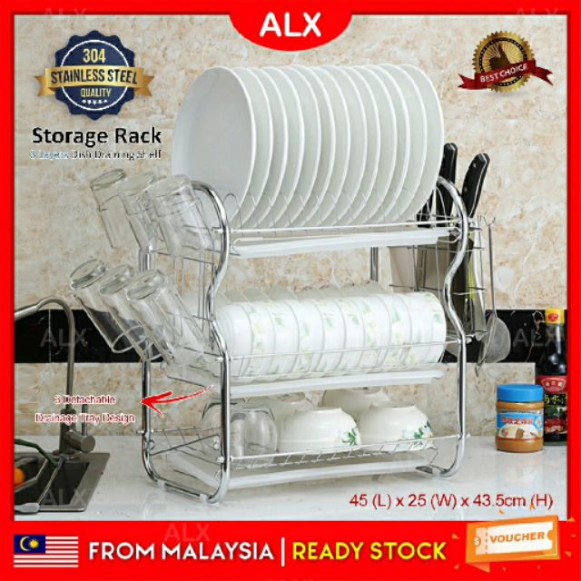 STAINLESS STEEL DISH RACK (MALAYSIA) | Shopee Malaysia