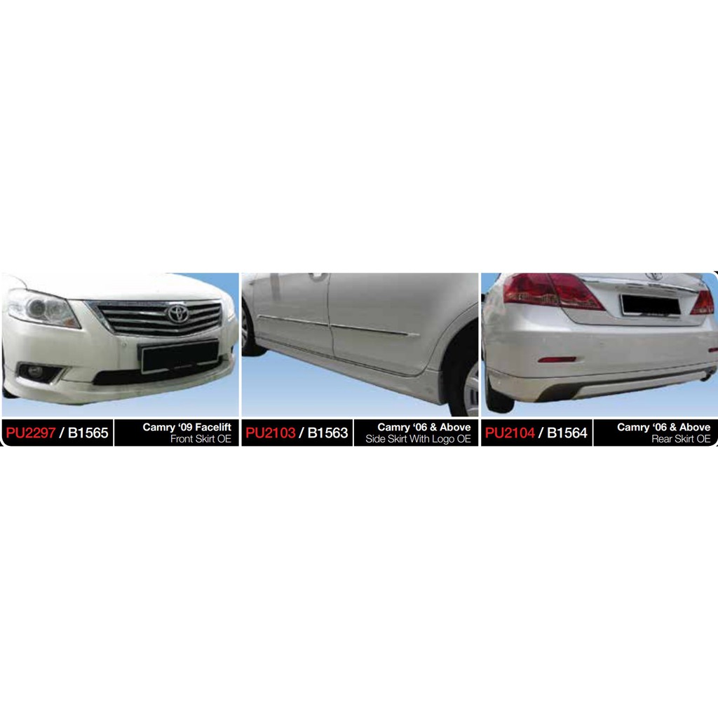 Toyota camry 2009 2010 2011 oem bodykit body kit front side rear skirt ...
