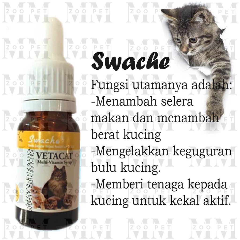 🔥Ready Stock🔥Swache Vetacat Multivitamin Syrup for Cat - 10ml vitamin ...