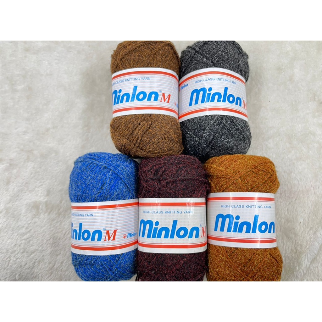Minlon Crochet Thread /Pcs / Knitting Yarn / Benang Kait 40gram/pcs ...