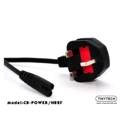 2 HOLE POWER CORD WITH FUSE FOR LAPTOP PRINTER Cable length: 1.8 meter ...