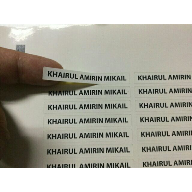60pcs ++ Sticker Nama Tampal Pada Barang Sekolah Anak | Shopee Malaysia