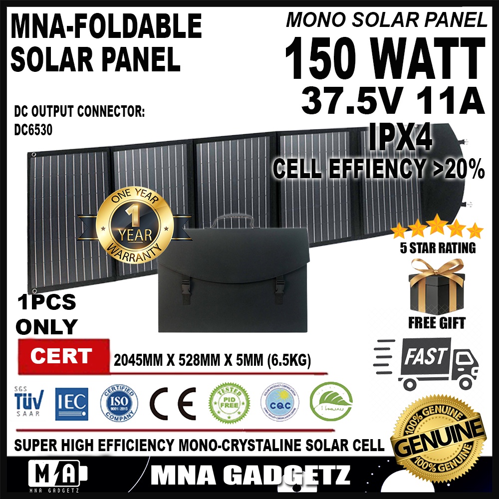 Portable Foldable Solar Panel 120W 37.5V 11.21A For Camping Power ...