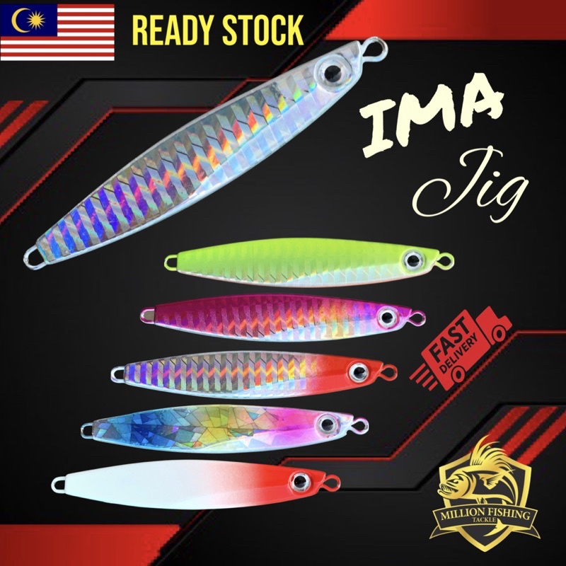 【METAL JIG IMA】 1Pcs 10g/14g/21g/30g/40g/60g/80g FISHING Lure Umpan Jig ...