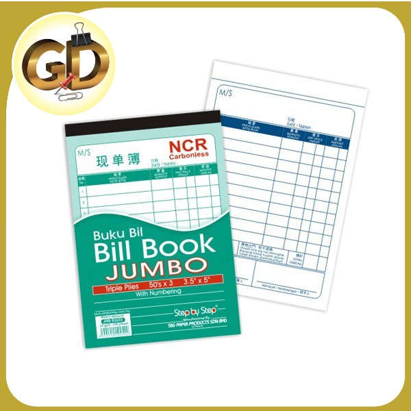 SBS Jumbo Bill Book Invoice/BUKU RESIT/Official Receipt/Cash Sales/Cash ...