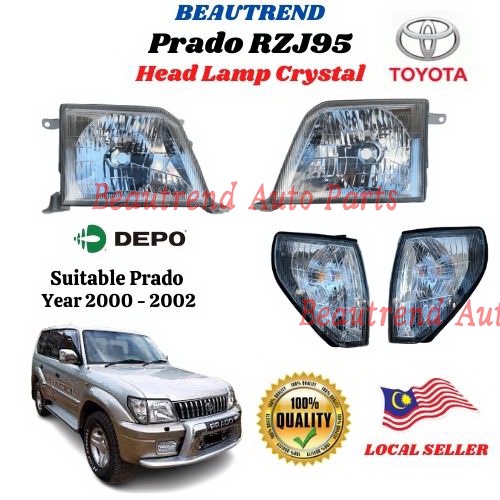 Toyota Prado RZJ95 Head Lamp Crystal Head Light Depo Signal Lamp ...