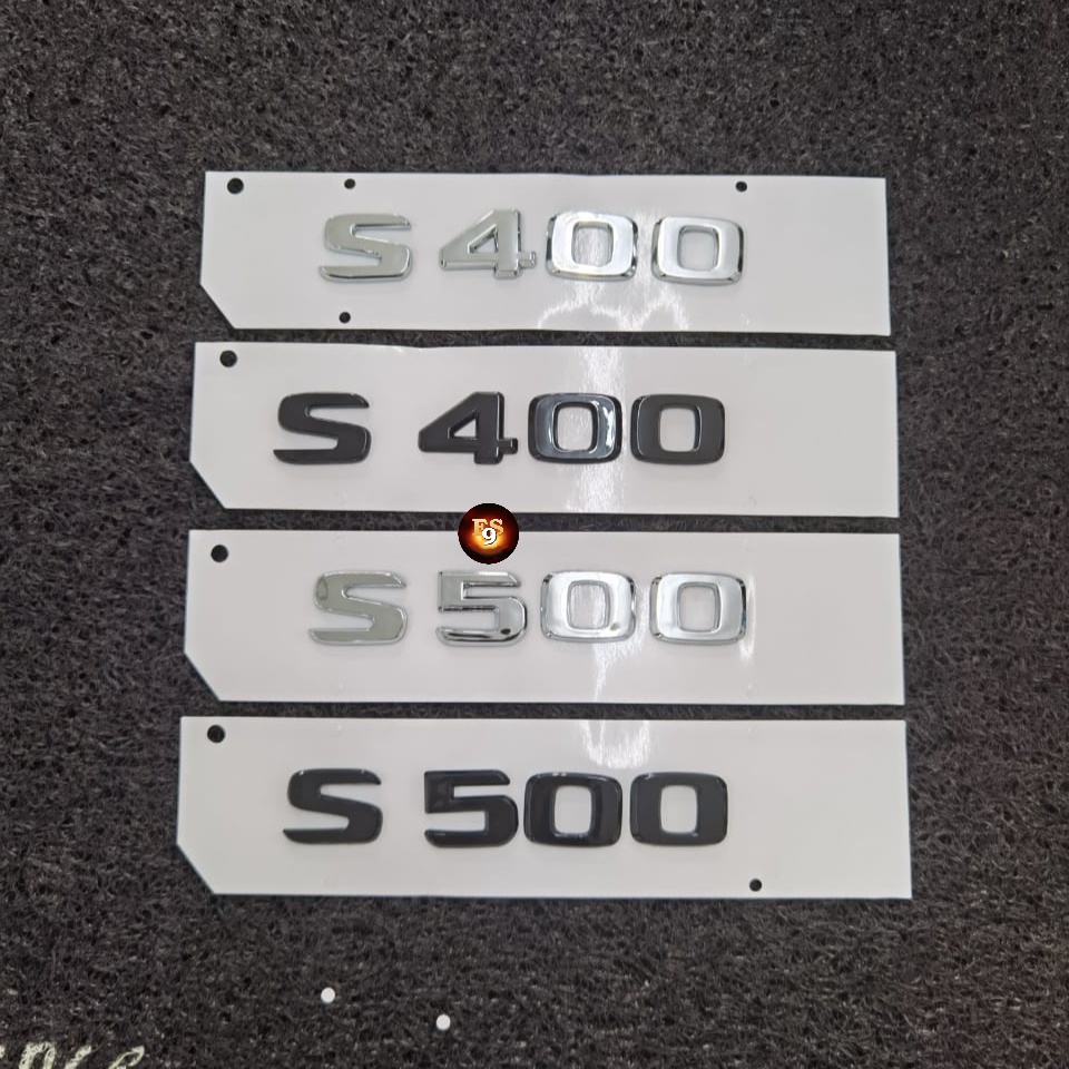 Mercedes Benz AMG Logo AMG Emblem S400 S500 Silver Gloss Black Logo ...