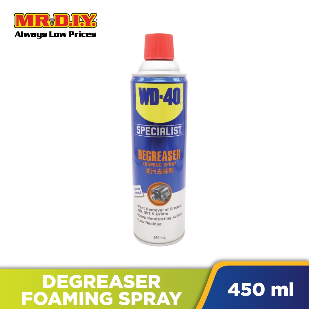 WD-40 Specialist Fast Acting Degreaser Foaming Spray 450ml | Shopee ...