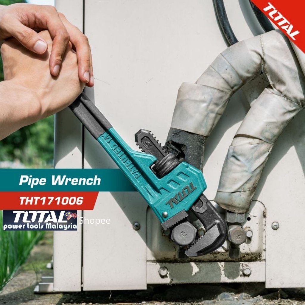 TOTAL Pipe Wrench - THT170806 (8'') THT171006 (10'') THT171206 (12 ...