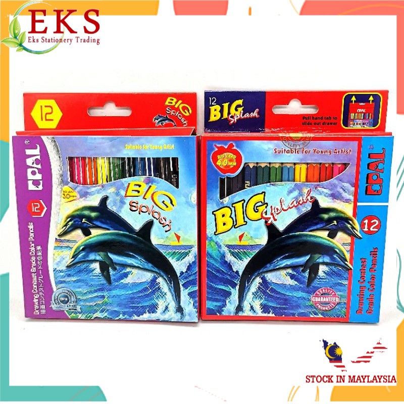EPAL Big Splash Color Pencil Big Lead 12 color | Shopee Malaysia