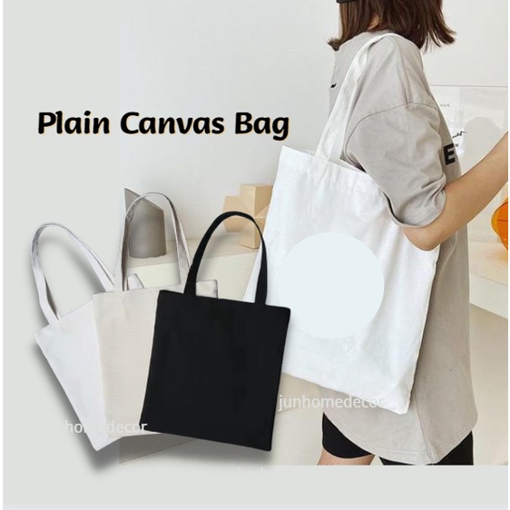 Plain Canvas Bag Canvas Plain Tote Bag tote Beg recycle bag Cotton Bag ...