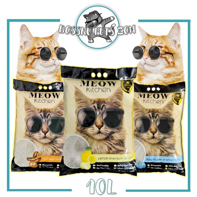 Meow Kitchen Bentonite Cat Litter 10L Cat Sand / Pasir Kucing Wangi ...