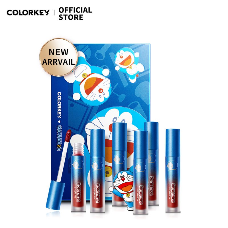 Colorkey Doraemon Series Set Air Mini Lip Glaze Velvet Mirror Liquid ...