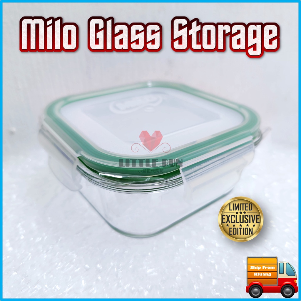 Milo Glass Food Container Storage Limited Edition Microwave Safe 13cm ...