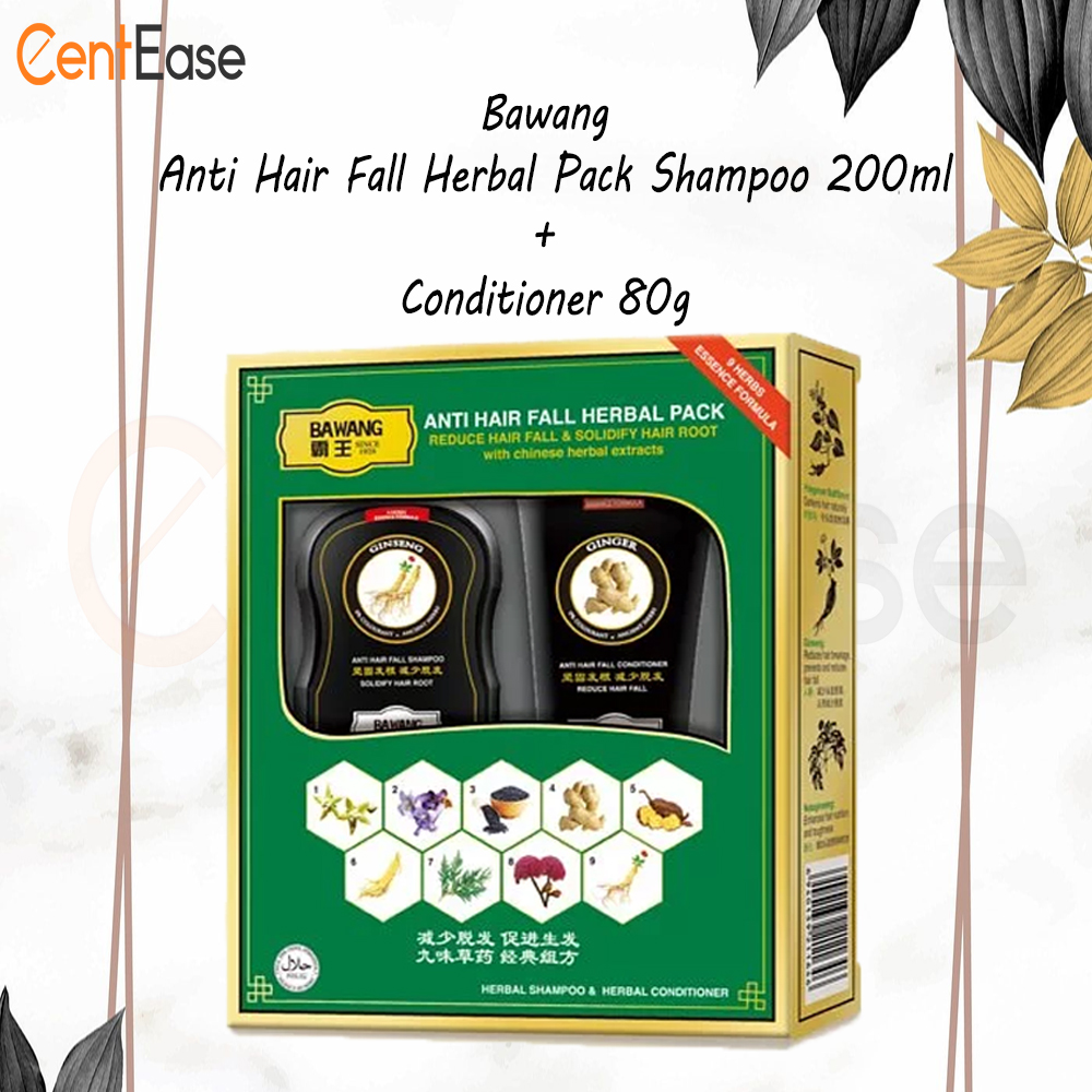 Bawang Anti Hair Fall Herbal Pack Shampoo 200ml + Conditioner 80g (Exp ...