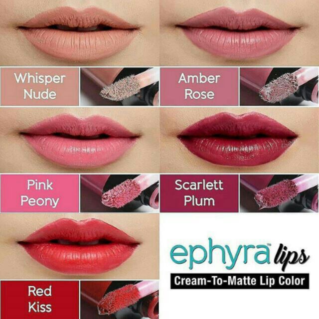 Original HQ Ephyra Lips Cream-to-Matte 10 color (include postage ...