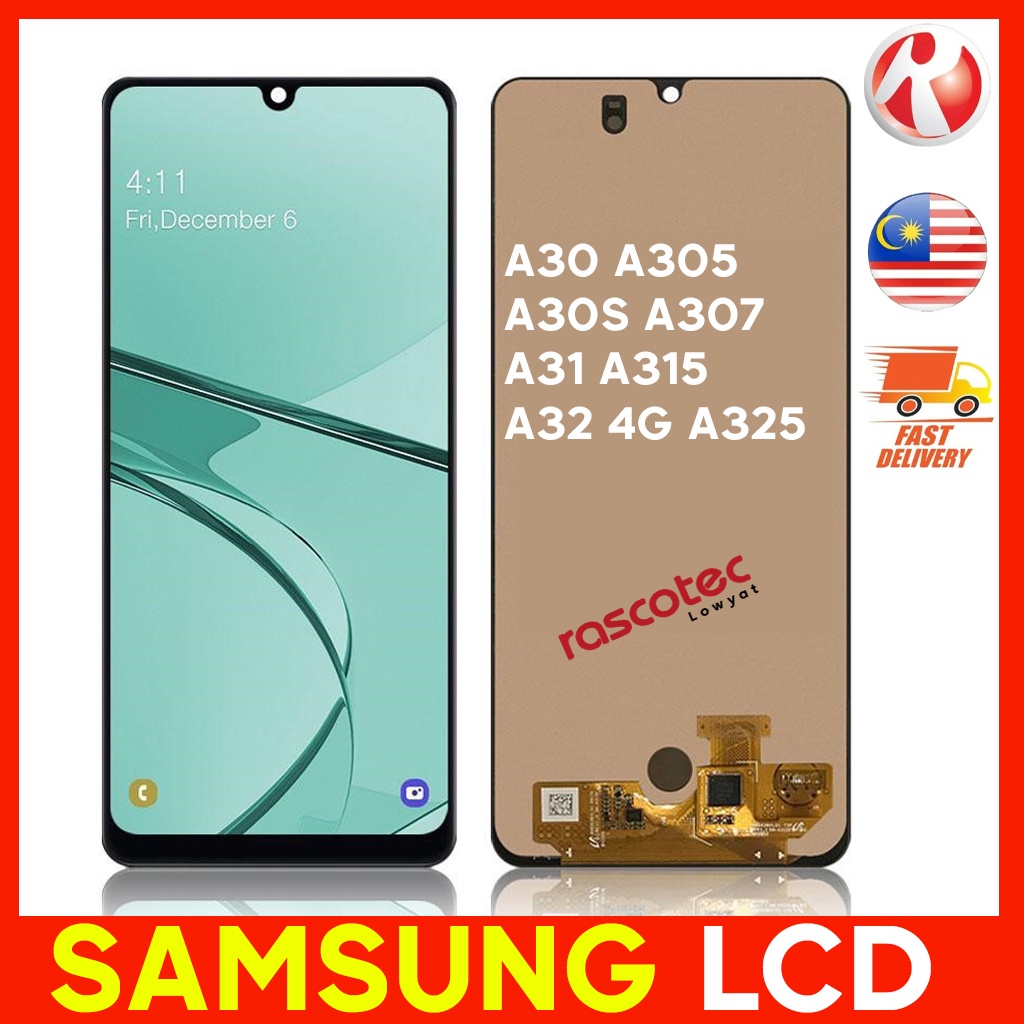 Samsung A30 A30S A31 4G SM A305 A307 A315 OLED LCD With Touch Screen Digitizer Display ...