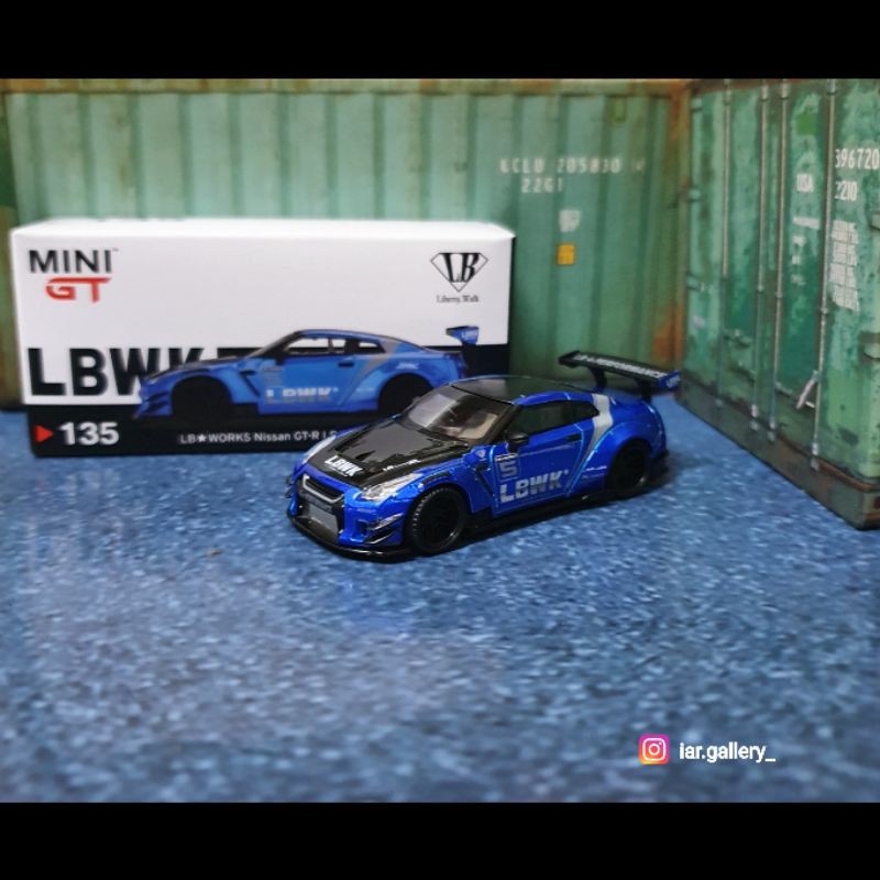 Mini GT Nissan Skyline r35 blue | Shopee Malaysia