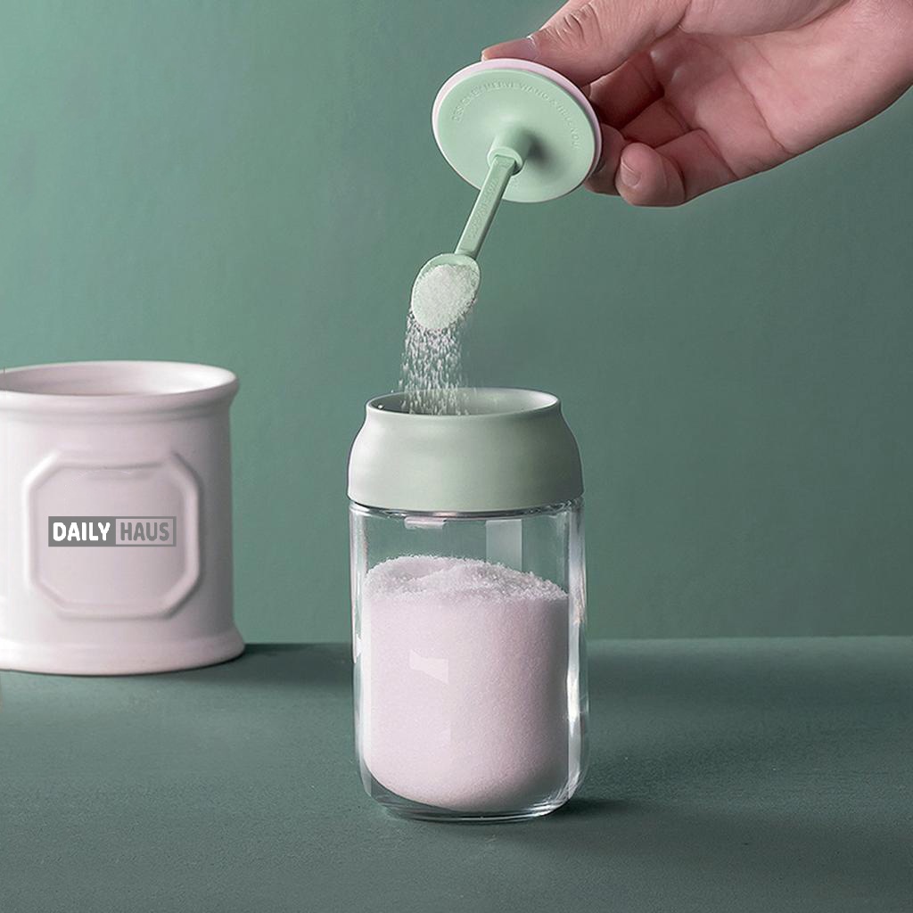 Glass Seasoning Bottle with Spoon Condiment Bottle Spices Bottle Botol ...