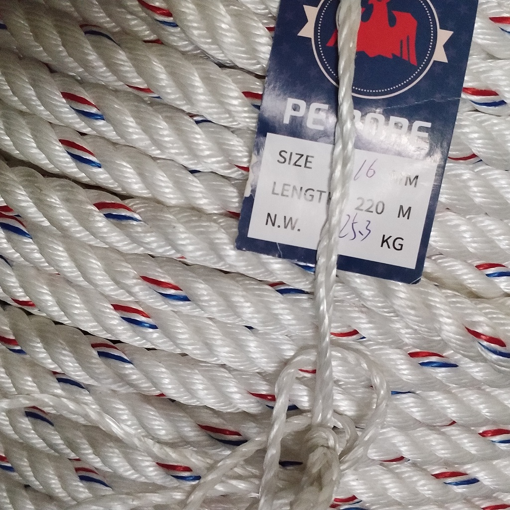 [ROLL] PP rope 16mm Tali PP Kualiti Baik Polypropylene Rope [220m per ...