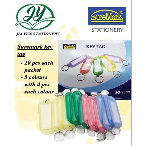 Suremark Key Tag Keychain Label SQ-3308 (20 pcs each packet) | Shopee ...
