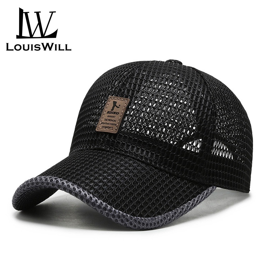 LouisWill Men's Baseball Cap Summer Baseball Hat Golf Short Brim Hat ...