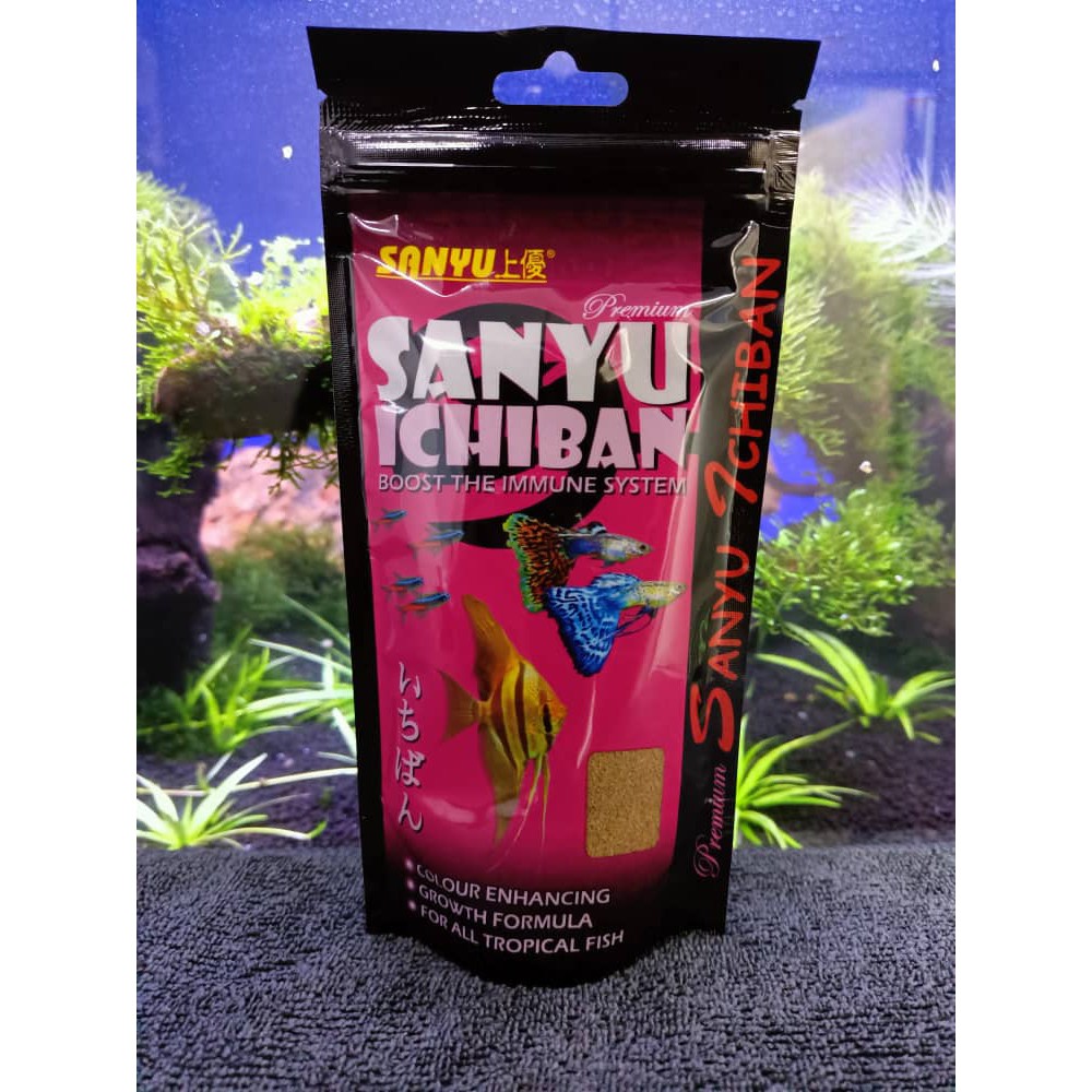 SANYU ICHIBAN Tetra Guppy Fish Food 80G 1pack/5 pack Makanan Ikan Guppy ...