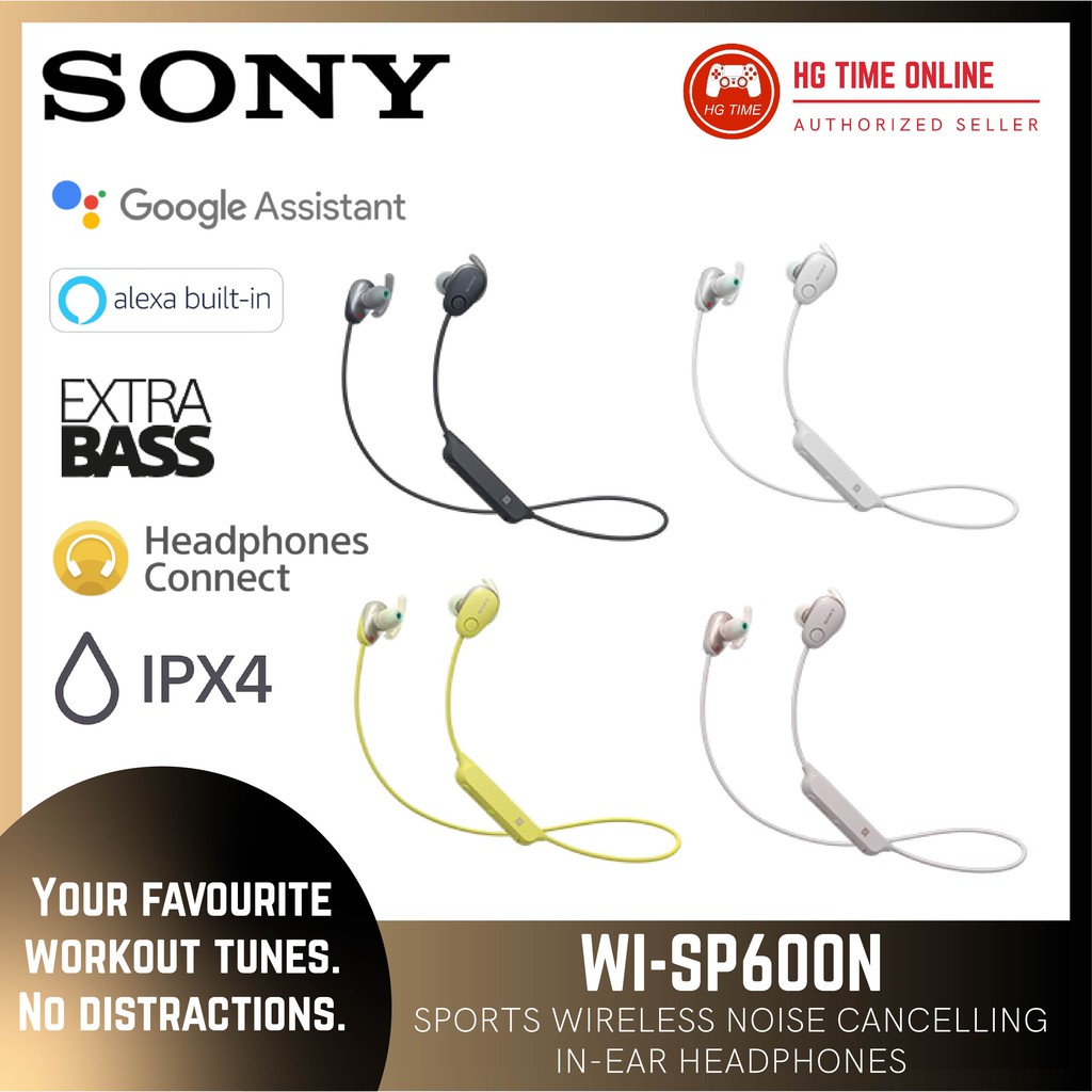 Sony Sports Wireless Noise Cancelling In-Ear Headphones WI-SP600N ...