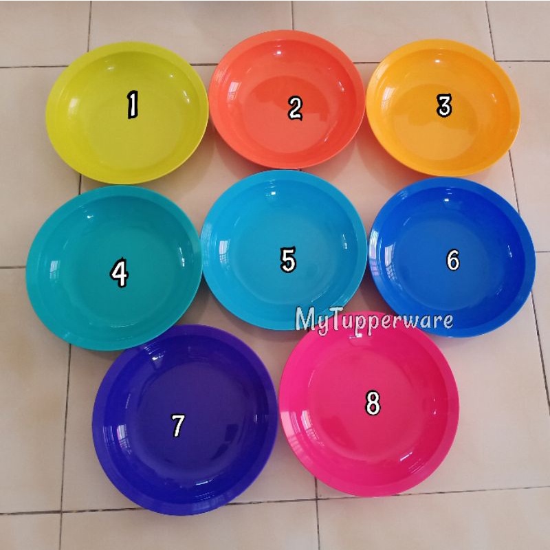 Tupperware Small 400ml Medium 700ml Crescendo Plate | Shopee Malaysia