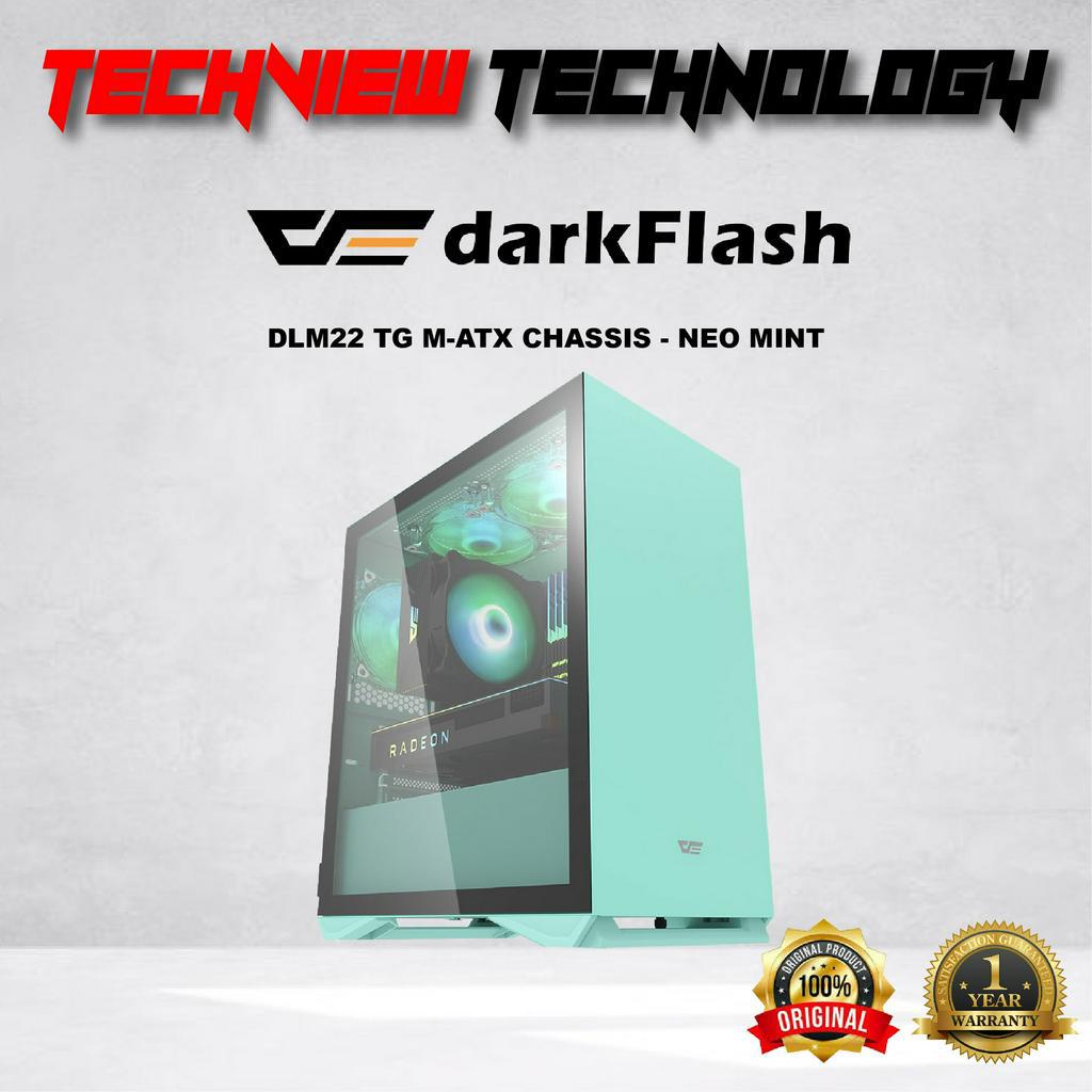 AIGO DARKFLASH DLM22 TG M-ATX CHASSIS - NEO MINT | Shopee Malaysia