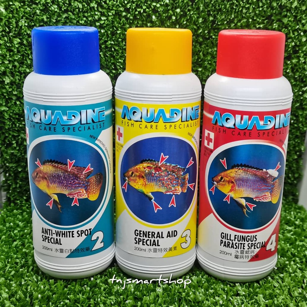 Aquadine Anti White Spot ( Ubat Biru ) / General Aid ( Ubat Kuning ...