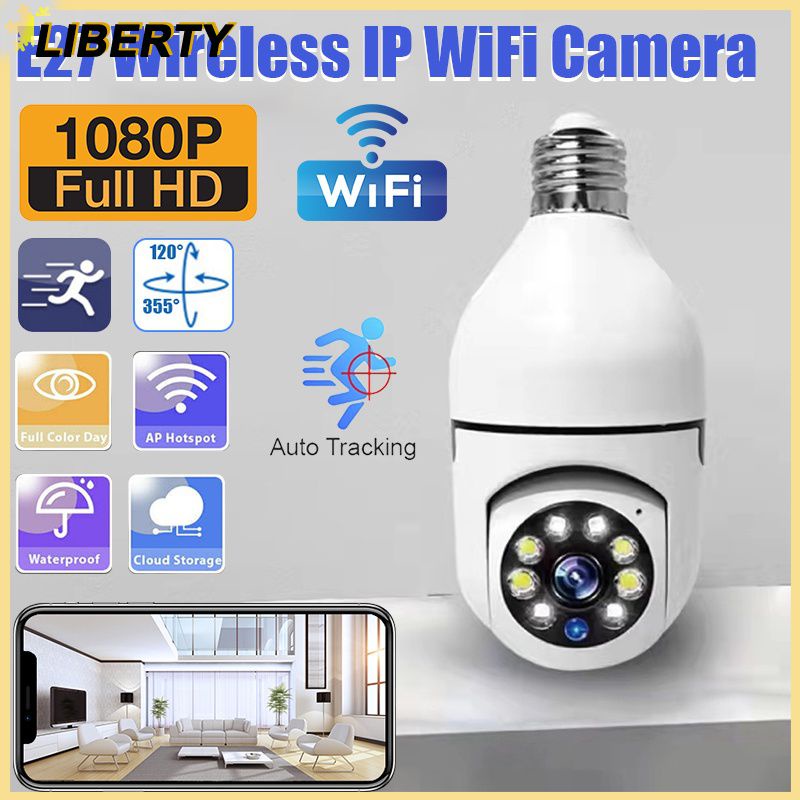 360° Panorama E27 Bulb Lighting Camera Wireless WIFI IP PTZ Spherical ...