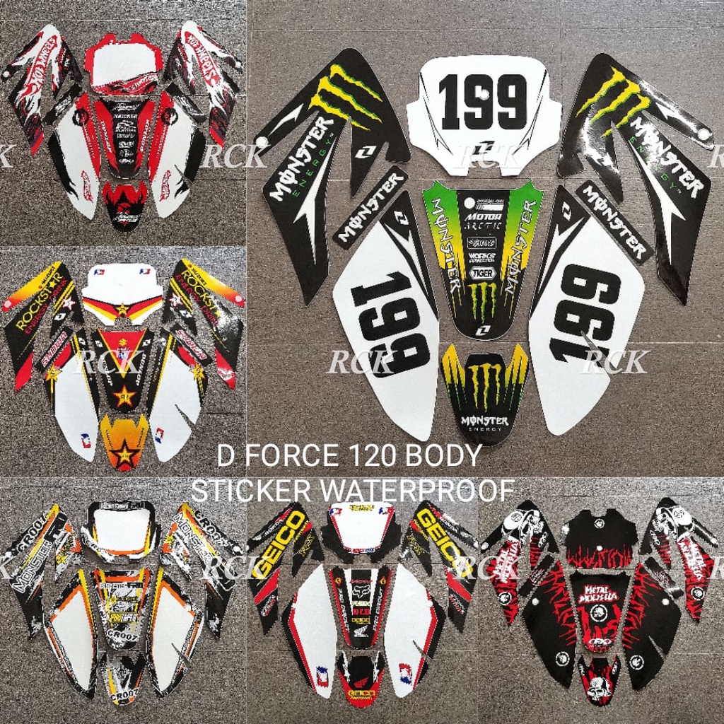 D FORCE DFORCE DEMAK 120 BODY STICKER/WATERPROOF SET (3M STICKER ...